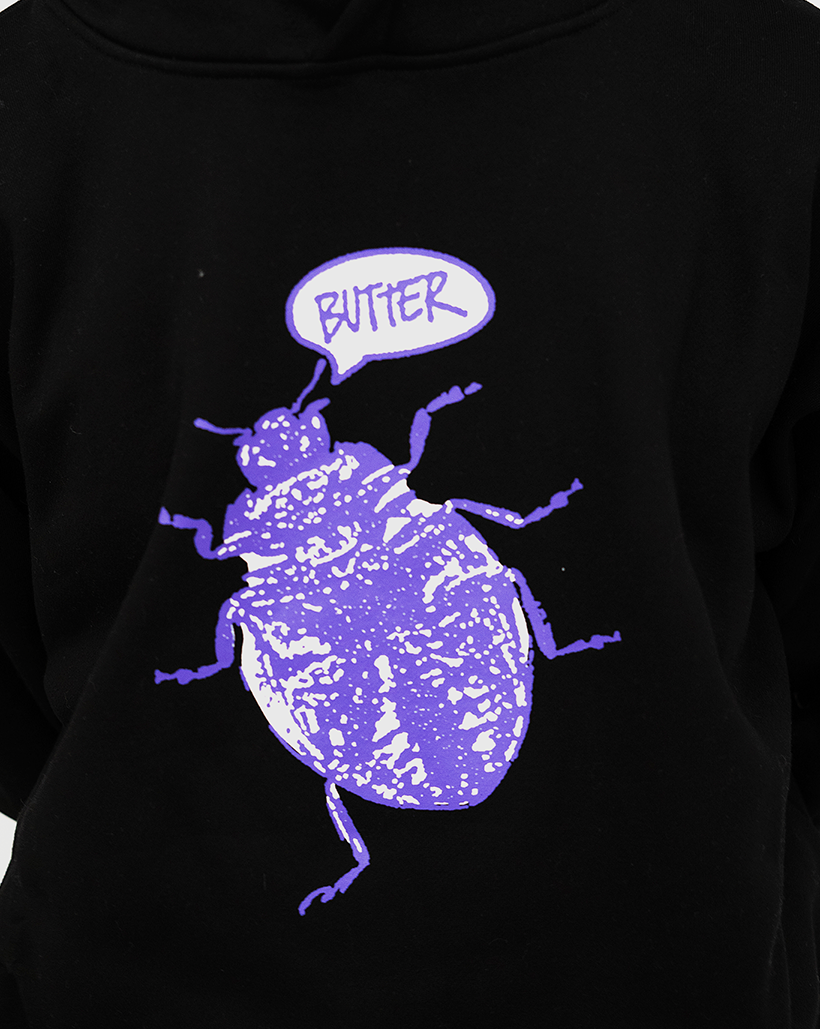 Butter Goods Beetle Pullover Hood - Black | Trainers SB | Free Shipping ...