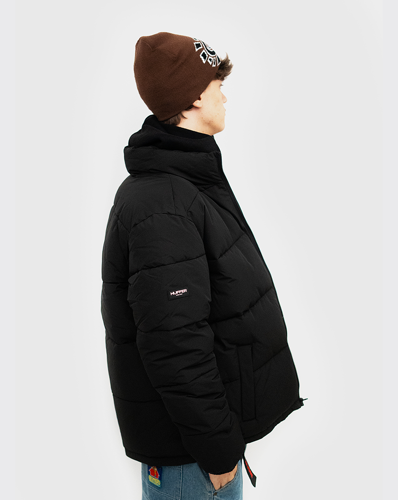 Huffer Track Puffer Jacket - Black | Trainers SB | Free Shipping ...